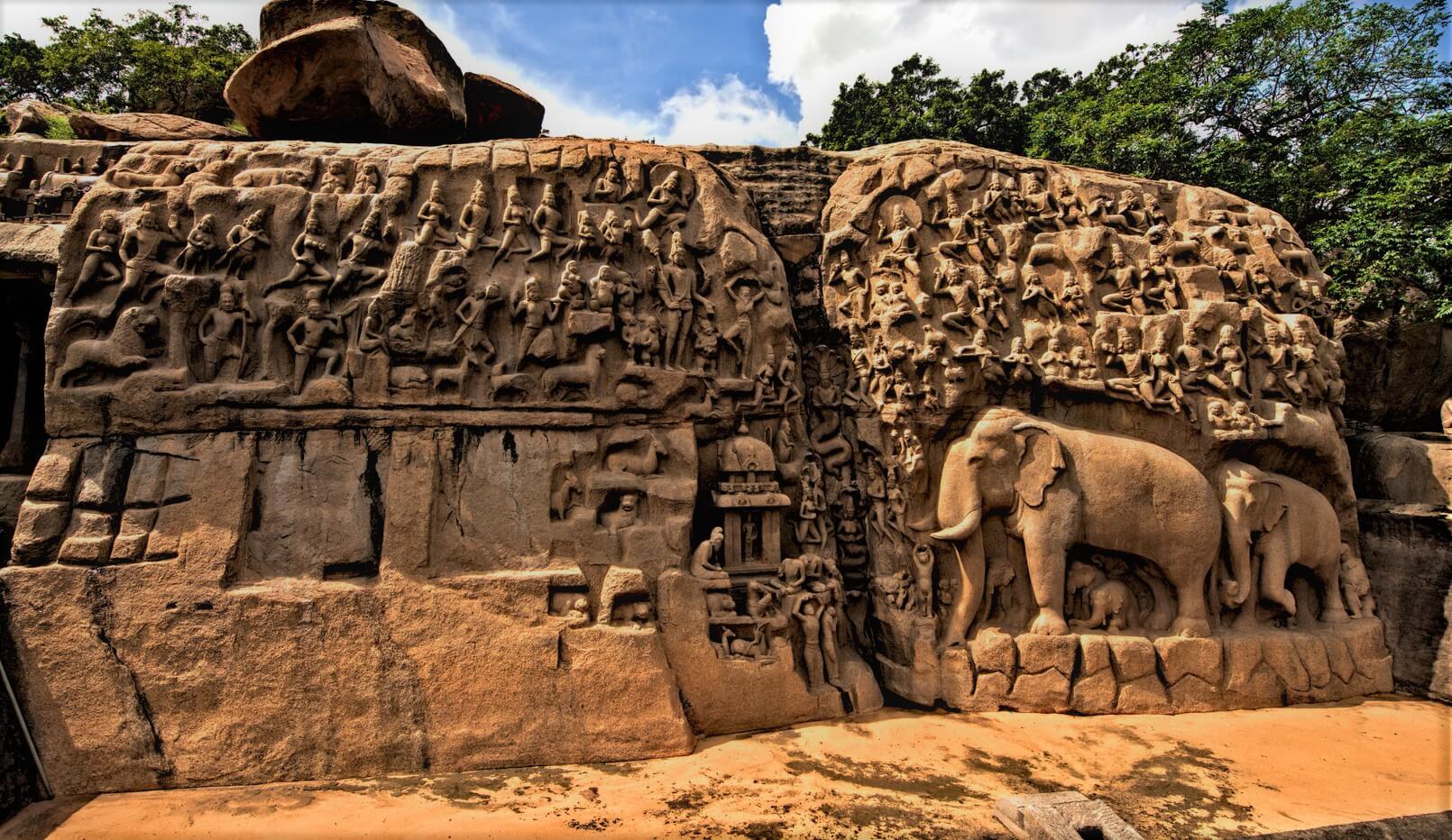 The Great Relief at Mahabalipuram • The Mysterious India